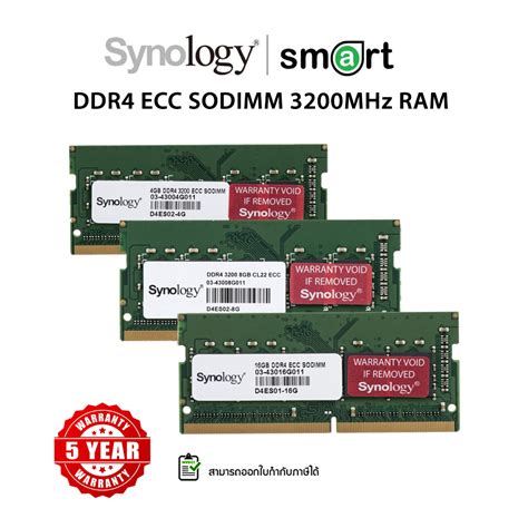 Synology Ddr4 Ecc Sodimm 3200mhz Ram D4es02 4g D4es02 8g D4es01 16g Shopee Thailand