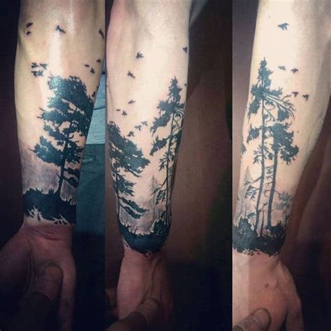 Forearm Tree Tattoo Designs For Men Forest Ink Ideas
