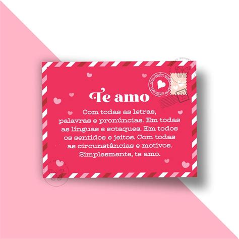 Un Cart O De Agradecimento Estilo Carta De Amor X Cm Tag Dia Dos