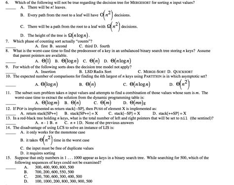Solved Algorithm And Data Structures Related Questions Chegg