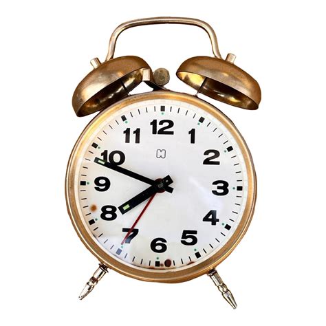 Brass Wind Up Alarm Clock Mid Century Modern Germany 1970s Chairish