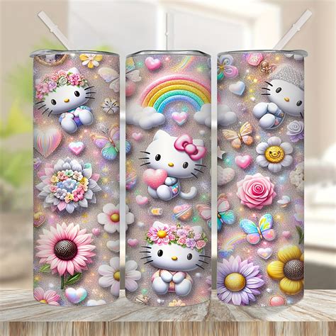 1개 안녕 키티 뚜껑과 빨대가 있는 텀블러 20온스 스테인레스 스틸 물병 보온식 직선형 물컵 여름 겨울 음료용품 야외 여행 용품 Temu에서 절약하세요 Temu