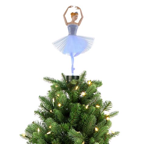 12 In Fiber Optic Animated Tree Topper Ballerina Mr Christmas