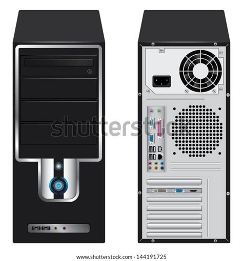 Computer Case Front Rear Side Stock Illustration Shutterstock