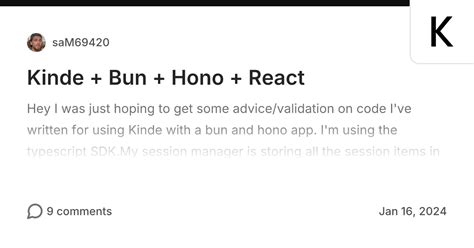 Kinde Bun Hono React