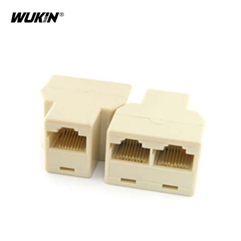 1pieza 3 Vías 1 A 2 Rj45 Lan Red Ethernet Splitter Conector Adaptador De Rj45 Cable Divisor