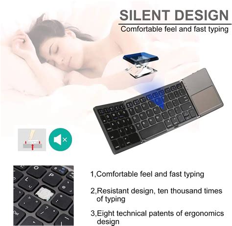 Foldable Keyboard Portable Bluetooth Mini Keyboard
