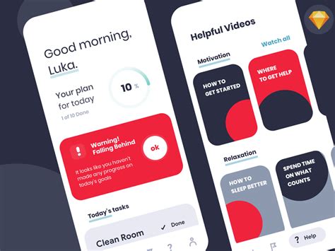 Productivity App Ui Concept Freebie Download Sketch Resource Sketch Repo