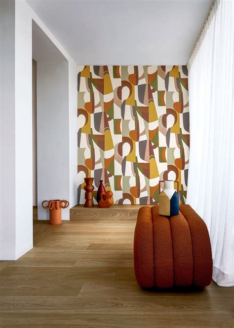 Assemblage Abstract Wallpaper Design