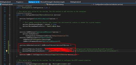 C Does Asp Net Core Support External Login With A Microsoft Account Stack Overflow