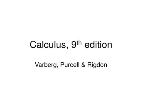 PPT Calculus Th Edition PowerPoint Presentation Free Download ID