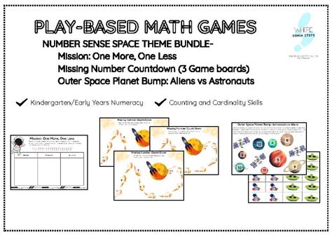 Space Theme Math Games Bundle By Where Sonia Steps Tpt