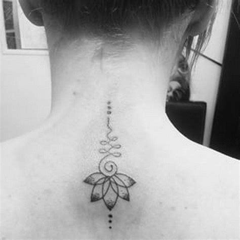 55 Attractive Back Of Neck Tattoo Designs For Creative Juice Back