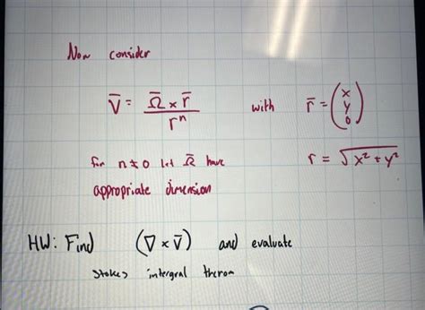 Solved Non consider Vˉ rnΩˉrˉ with rˉ xy for n let Chegg