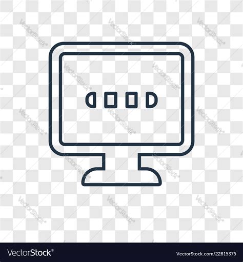 Monitor Concept Linear Icon Isolated Royalty Free Vector