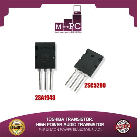 Toshiba Transistor High Power Audio Transistor Pnp Silicon Power Transitor Black Shopee