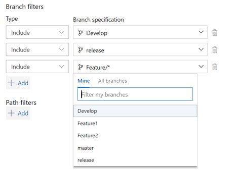 Azure Devops Branch Filter With Wild Card Not Working Stack Overflow