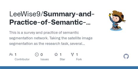 GitHub LeeWise Summary And Practice Of Semantic Segmentation This Is A Survey And Practice
