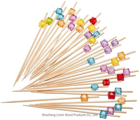 Wholesale Recyclable Eco Friendly Disposable 47 Bamboo Fruit Skewers