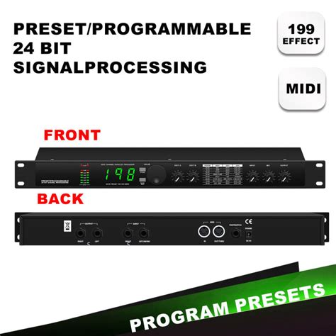 Professional Digital Reverberation Multi Effect Dsp Processor Audio