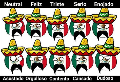 Las Diferentes Caras De Mexicoball By Yoshi Countryballs On Deviantart