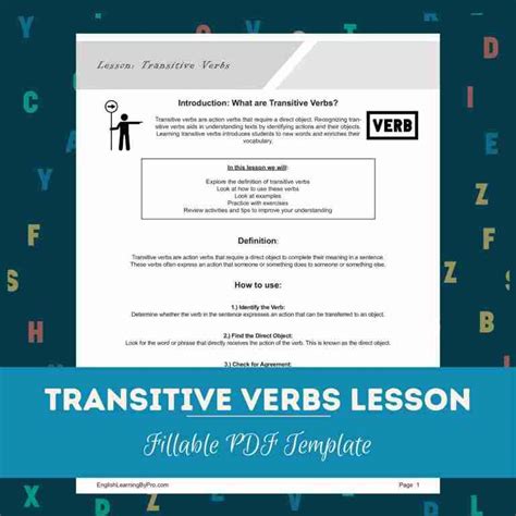 How To Teach Transitive And Intransitive Verbs With Examples Englishlearningbypro