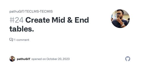create mid and end tables · issue 24 · pathugit teclms tecmis · github