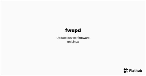 install fwupd on linux flathub