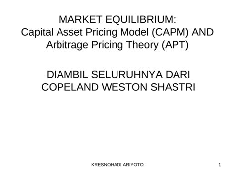 The Comparison Between Capm And Apt India Dictionary
