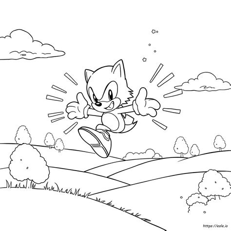 Desenhos Do Hyper Sonic E Sonic Clássico Para Colorir
