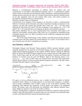 A Review Of Anomaly Based Intrusions Detection In Multi Tier Web Applications PDF