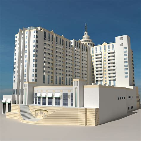 Edificio De Playa 07 Modelo 3d 149 Xsi Skp Obj Ma Lwo Fbx C4d
