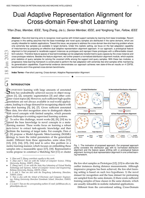 PDF Dual Adaptive Representation Alignment For Cross Domain Few Shot Learning