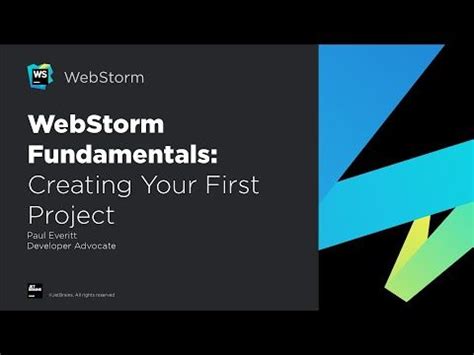 Webstorm Fundamentals Creating Your First Project
