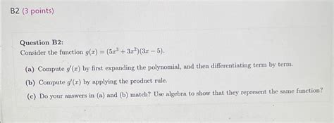 solved b2 3 points nquestion b2 nconsider the function