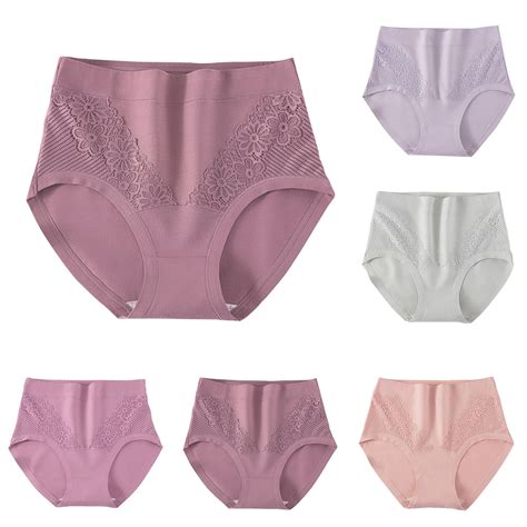 Akafmk Plus Size Underwear For Women High Waisted Cotton Briefs