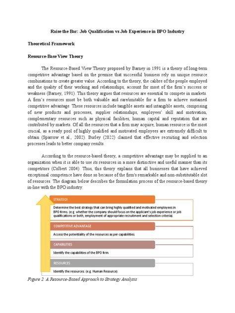 Resource Based View Theory Pdf Competitive Advantage Outsourcing
