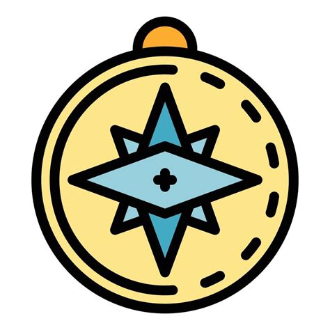 Wind Rose Compass Icon Color Outline Vector 15889409 Vector Art At Vecteezy