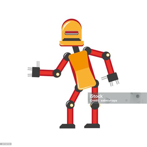 Vektor Kartun Datar Kecil Lucu Lakilaki Robot Lakilaki Ilustrasi Stok Unduh Gambar Sekarang