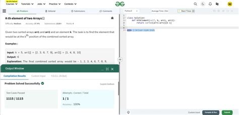 sandeep yadav on linkedin geekstreak2024 codingchallenge geeksforgeeks kthelement programming…