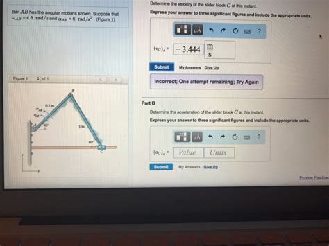 Solved Bar AB Has The Angular Motions Shown Suppose That Chegg Com