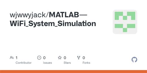 GitHub Wjwwyjack MATLAB WiFi System Simulation