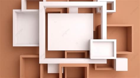 흰색 추상 프레임 갈색 배경의 3d 렌더링 나무 프레임 빈 프레임 갈색 프레임 배경 일러스트 및 사진 무료 다운로드