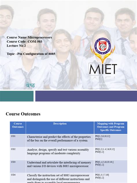 Lec 02 Pin Configuration Of 8085 Pdf Input Output Computer Hardware