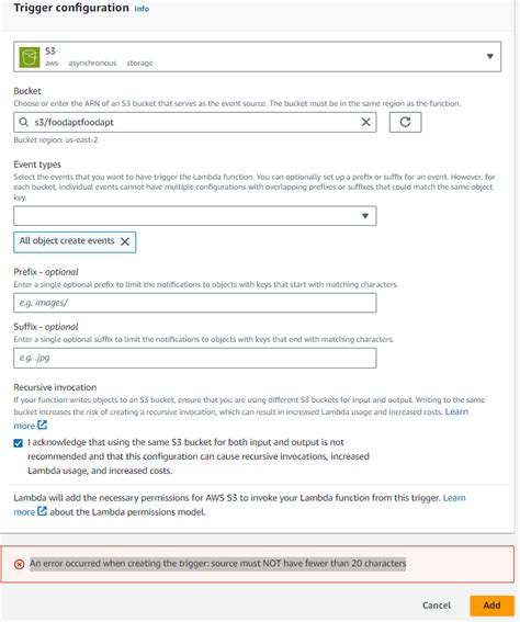 error to add trigger because the source characters is the error message