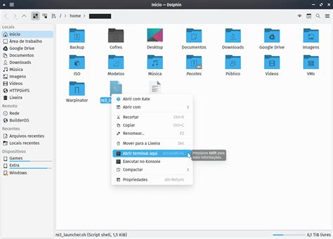 How To Configure Open Terminal Here Menu Option To Only Work On Folders R Kde