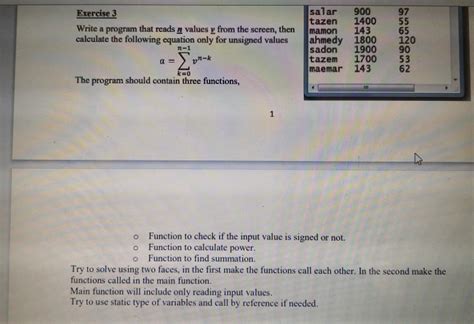 Solved Exercise 3 Write A Program That Reads A Values Y From