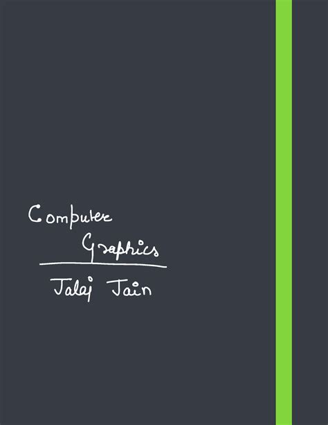Computer Graphics Cg Handmade Notes Computer Science Engineering