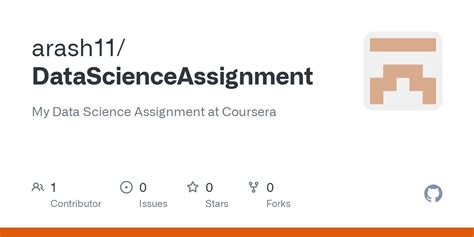 GitHub Arash11 DataScienceAssignment My Data Science Assignment At