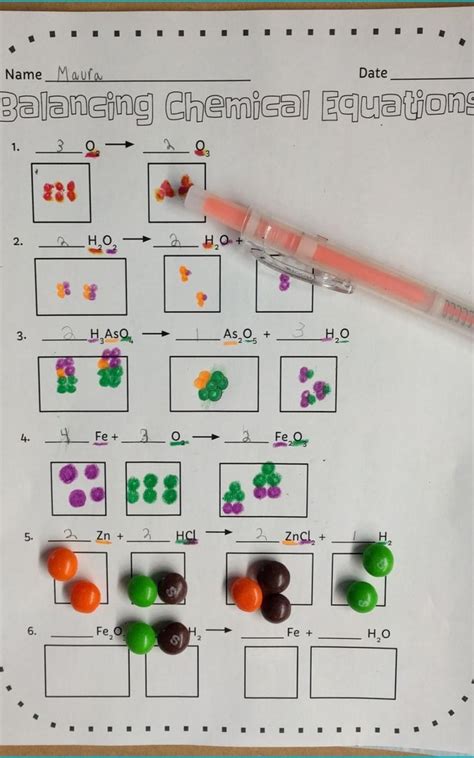 Balancing Equations Activity Candy At Chad Espinoza Blog